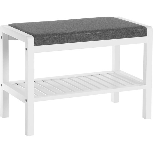 Latitude Run® Linen Blend Upholstered Storage Bench Wayfair